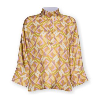 Elena Miro Bedruckte Viskosebluse - - Blouses & Shirts - Damen - Mehrfarbig - XL