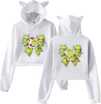 Generic Le Grinch Sweat A Capuche Femme Polaire Plaid The Hiver Pull Costume Deguisement Moche Christmas Femmes Pulls Oversize Sweatshirts Noel Vetement Pilou