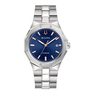 Bulova Octagon Automatikuhr - - Accessories - Damen - Blau - ONE SIZE