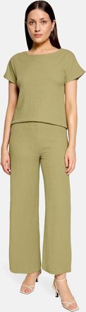 Betty Barclay Kurzarmshirt BETTY BARCLAY Damen mit U-Boot-Ausschnitt, Damen, Gr. 36, gr&uuml;n (soft olive), Obermaterial: 95% Polyester, 5% Elasthan, loose fit normal, 