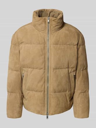 Boss Orange by Hugo Boss Regular Fit Steppjacke aus echtem Lammleder Modell JOCAMP