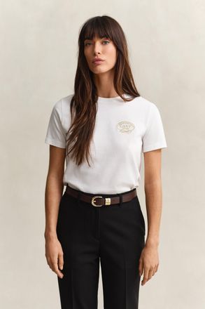 GANT Damen Rope Graphic T-Shirt (XXL) EGGSHELL