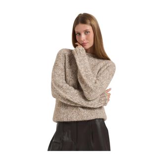 P.A.R.O.S.H. P.a.r.o.s.h., Femme, Pulls, Beige, Taille: 36 FR Pull Beige &agrave; C&ocirc;tes Laila