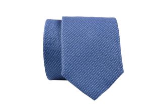 Bexley Cravate Soie Faux-uni - Cravate homme bleu ocean