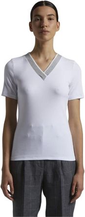 PESERICO Femme, Tops, Blanc, Taille: 46 FR T-Chemises