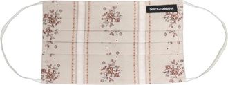 Dolce & Gabbana Falten-Gesichtsmaske mit Blumenprint - - Accessories - Herren - Beige - ONE SIZE