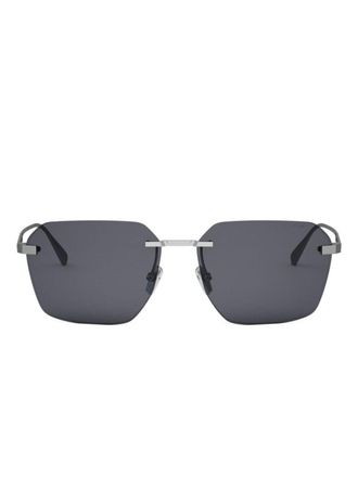 Bulgari lunettes de soleil carr&eacute;es &agrave; design sans monture - Argent