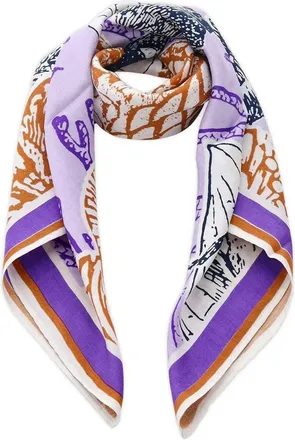 Friendly Hunting Tücher & Schals - Tuch aus Seide - Gr. unisize - in Violett - für Damen