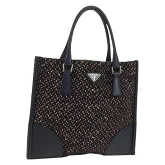 Prada Pre-owned Woll Handtasche - - Pre-owned - Damen - Lila - ONE SIZE