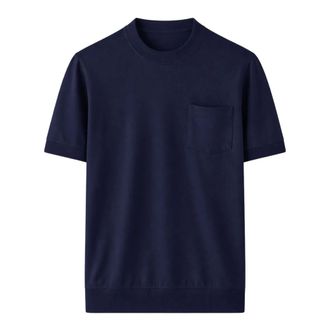 Paolo Pecora Homme, Pulls, Bleu, Taille: XL T-shirt &agrave; col rond