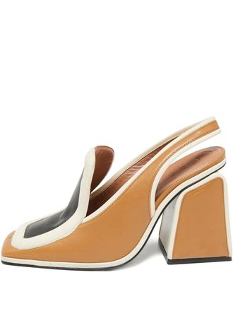 Marni sandales en cuir à bride arrière 95 mm - Noir