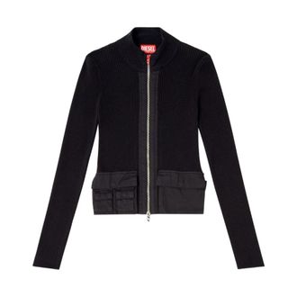 Diesel M-Melissa Strickjacke - - Knitwear - Damen - Schwarzk - S