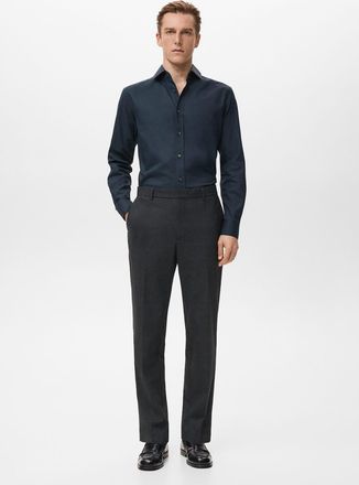 Mango Slim Fit-Hemd aus 100 % Baumwolle marineblau - Herren - XL - MANGO MAN