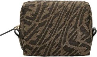 Fendi Pre-owned Pochette en toile - Femme - Pre-owned - Brun - Taille: ONE Size
