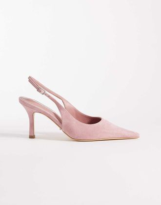 Tony Bianco Samar - Chaussures &agrave; talon en daim avec bride arri&egrave;re - Rose