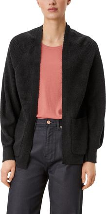 s.Oliver Womens Hoodie Strickjacke Langarm, Schwarz, 34