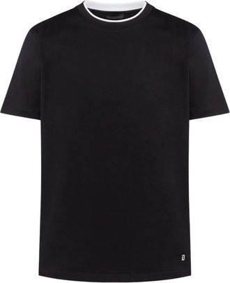 Dondup Homme, Tops, Noir, Taille: M Girocollo Regular T-shirt
