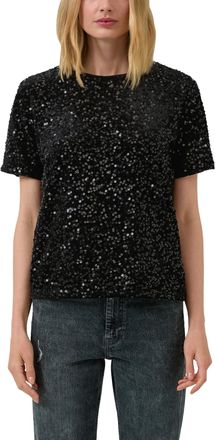 s.Oliver Samtshirt mit Pailletten