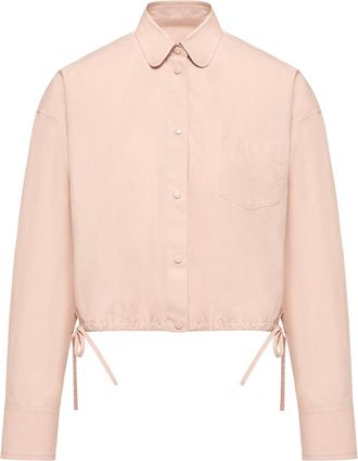 Moncler Moncler Chemise En Popeline De Coton &Agrave; Manches Longues, Femme, Rose, Taille: 40