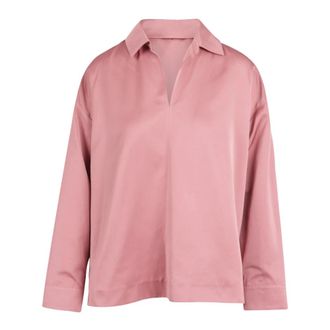 Max Mara Bluse aus Baumwoll-Satin-Mix - - Blouses & Shirts - Damen - Rosa - M