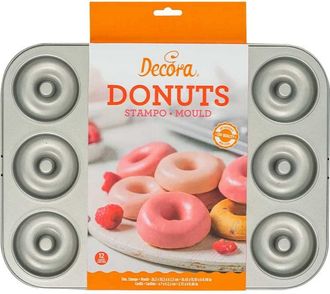 Decora 0070041 ANTIHAFT BACKFORM 12 DOUGHNUT &Oslash; 7 CM - 35,5 X 26,5 X 2,5 H CM