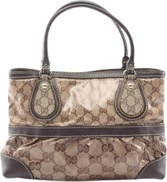 Gucci Sac cabas Pre-owned GG Crystal Coated Canvas - Femme - Pre-owned - Beige - Taille: ONE Size