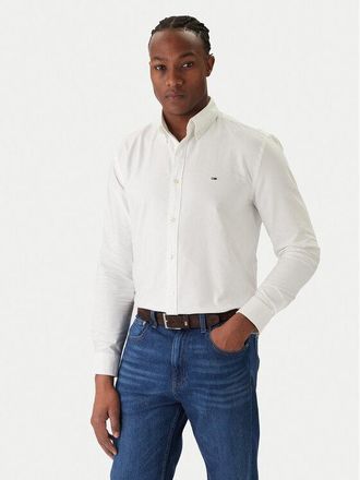 Tommy Jeans Hemd Oxford DM0DM22836 &Eacute;cru Regular Fit