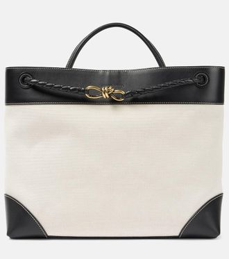 Bottega Veneta Sac Andiamo Large en toile et cuir