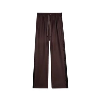 Zadig&Voltaire Femme, Pantalons, Brun, Taille: 36 FR Poma Wide Pantalons