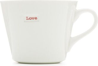 Keith Brymer Jones KBJ-0029 Wortbereich Tasse Love (rot), Porzellan, weiß