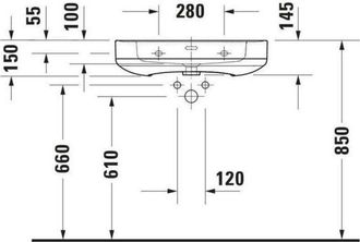 Duravit Duravit - Soleil by Starck Waschtisch, 650x475mm, mit &Uuml;berlauf und