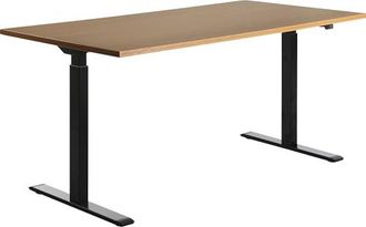 Topstar | Schreibtisch | elektrisch höhenverstellbar | gerade | BxT 1600 x 800 mm | Buche/schwarz