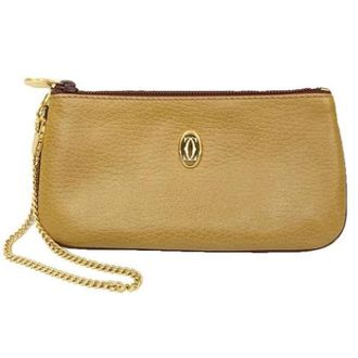 Cartier Pre-owned Pochette en cuir - Femme - Pre-owned - Beige - Taille: ONE Size
