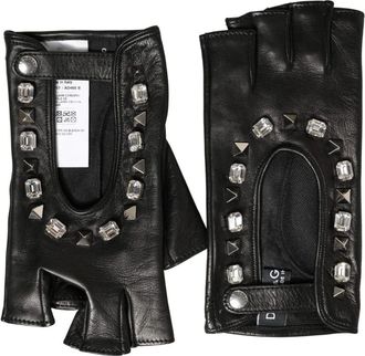 Dolce & Gabbana Femme, Accessoires, Noir, Taille: 8 IN Gloves