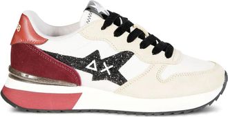 Sun 68 Sneakers mit Glitter-Logo - Nude