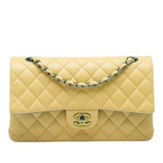 Chanel Pre-owned Vintage Double Flap Schultertasche - - Pre-owned - Damen - Gelb - ONE SIZE