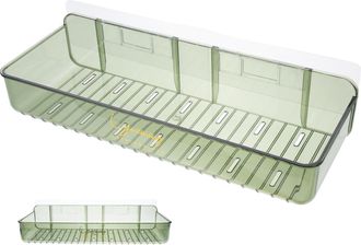 BESPORTBLE IWOWHERO Transparentes Selbstklebendes Badezimmer wandregal aus Pet Wasserdichtes Platzsparendes Aufbewahrungsrack f&uuml;r Toilette und K&uuml;che ohne Bohren 