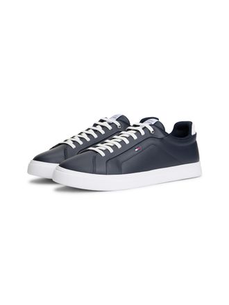 Tommy Hilfiger Sneaker TOMMY HILFIGER ICON COURT LIGHT ESS, Herren, Gr. 43, dunkelblau, Leder, Lederimitat, Schuhe Sneaker, Freizeitschuh, Halbschuh, Schn&uuml;rschuh, we