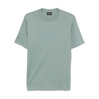 Emporio Armani Homme, Tops, Vert, Taille: 2XL T-Shirt Logo Aigle