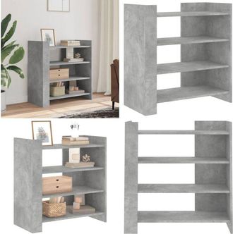 vidaXL Sideboard Betongrau 73,5x35x75 cm Holzwerkstoff - Schreibtisch - Regal - Wohnzimmer Dekoration - Holz Sideboard - Modernes Sideboard - Home & Living