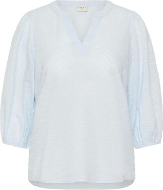 Kaffe Curve Femme, Blouses et Chemises, Bleu, Taille: 44 FR Blouse