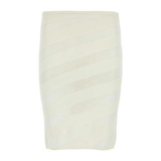Gimaguas Elegant Ivory Viscose Blend Skirt - - Skirts - Damen - Wei&szlig; - M