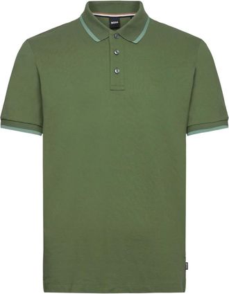 HUGO BOSS Homme, Tops, Vert, Taille: 3XL Polo en piqu&eacute; de coton