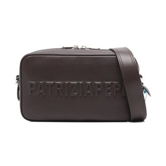 Patrizia Pepe Femme, Sacs, Brun, Taille: ONE Size Leather Crossbody Bag