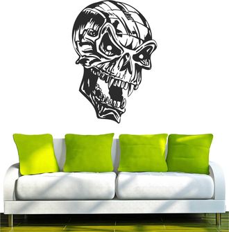 Indigos UG Wandtattoo Wohnzimmer - Wandaufkleber Teufel der Hölle 80x54 cm schwarz w918 - Aufkleber Kinderzimmer Schlafzimmer Küche Badezimmer Büro Dekoration