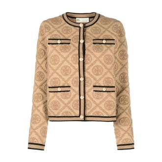 Tory Burch Camel Cardigan - - Knitwear - Damen - Braun - L