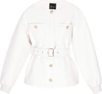 Faina Jacke Frauen cremefarben