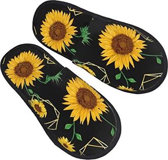 Generic Pantoufles Tournesol G&eacute;om&eacute;trique L&eacute;gers Pantoufles De Maison Unisexe Chaussons Pour H&ocirc;tel Invit&eacute; Spa L