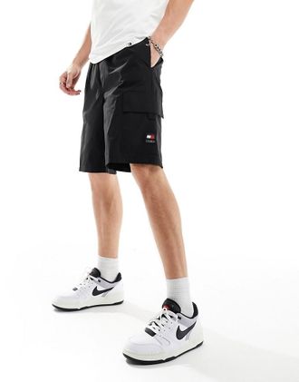 Tommy Jeans Aiden - Utility-Shorts in Schwarz