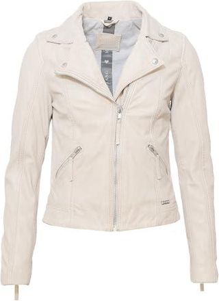 Mustang Jeans Veste en cuir pour femme, cr&egrave;me, XS